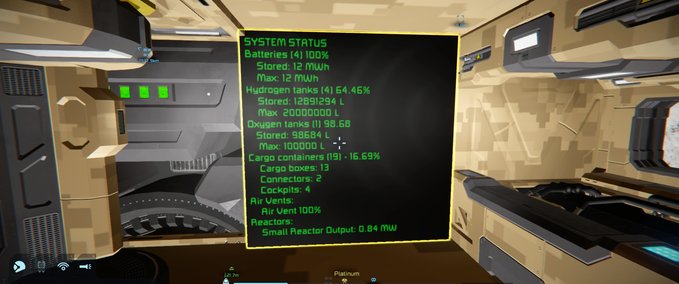 Space Engineers: ShipStatus v 0.4.2 Mod für Space Engineers
