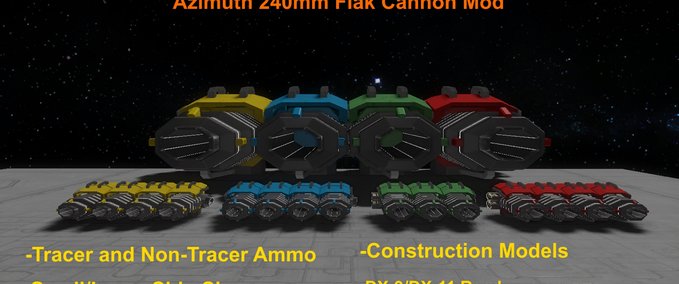 Space Engineers: Azimuth 240mm Flak Cannon Mod v 1.0 Mod für Space ...